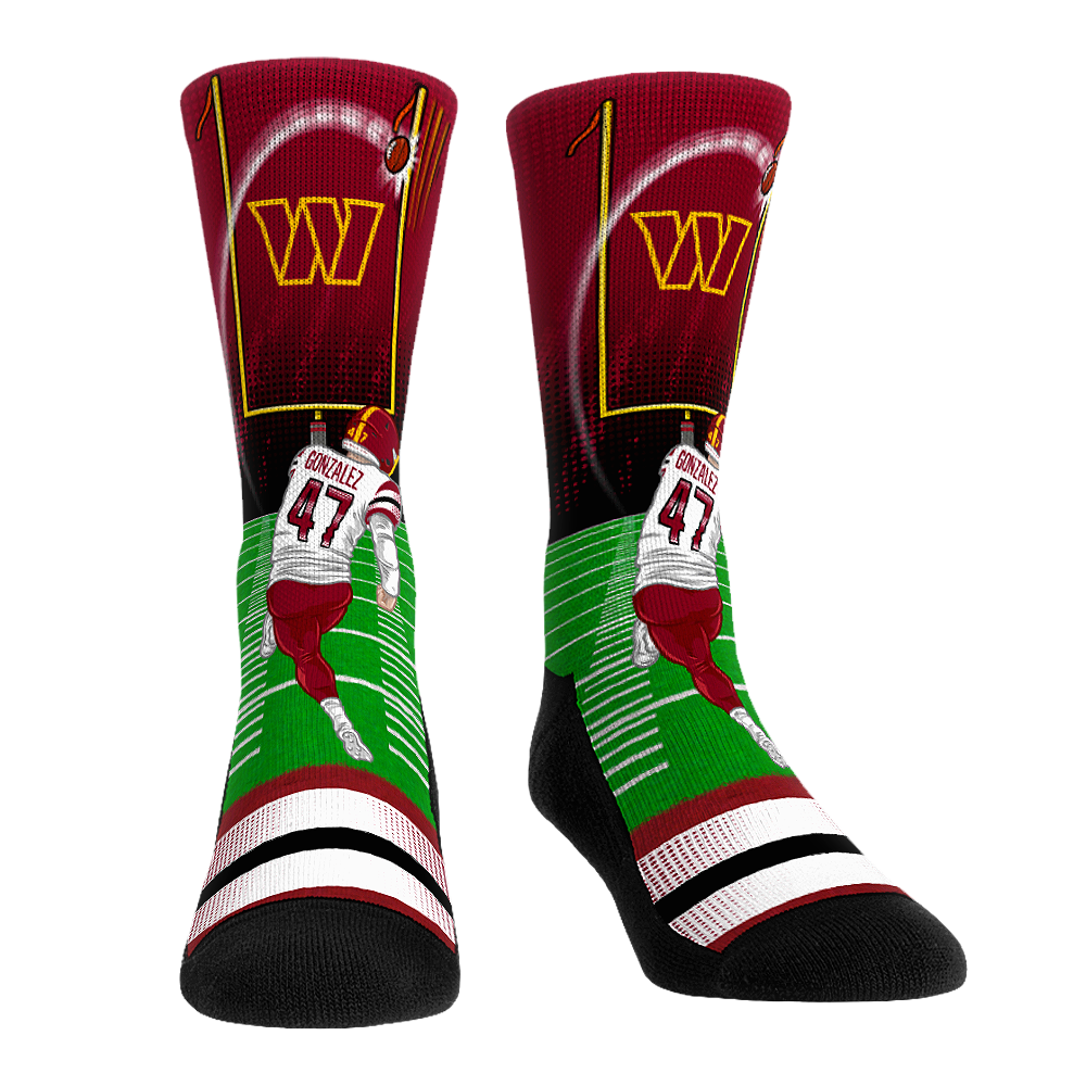 Zane Gonzales Socks - Washington Commanders - Field Goal - Rock 'Em ...