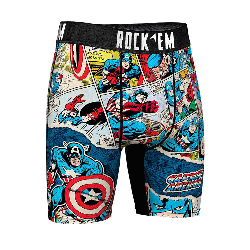 Marvel Boxers - Captain America - Off Panel - Underwear - Rock 'Em Socks