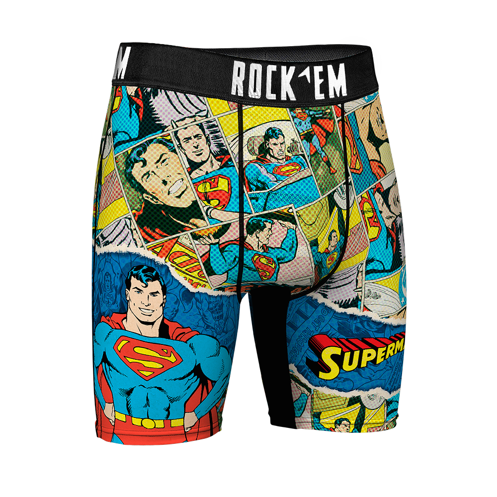 Superman Off Panel - Rock 'Em Boxer Briefs - Underwear - Rock 'Em Socks