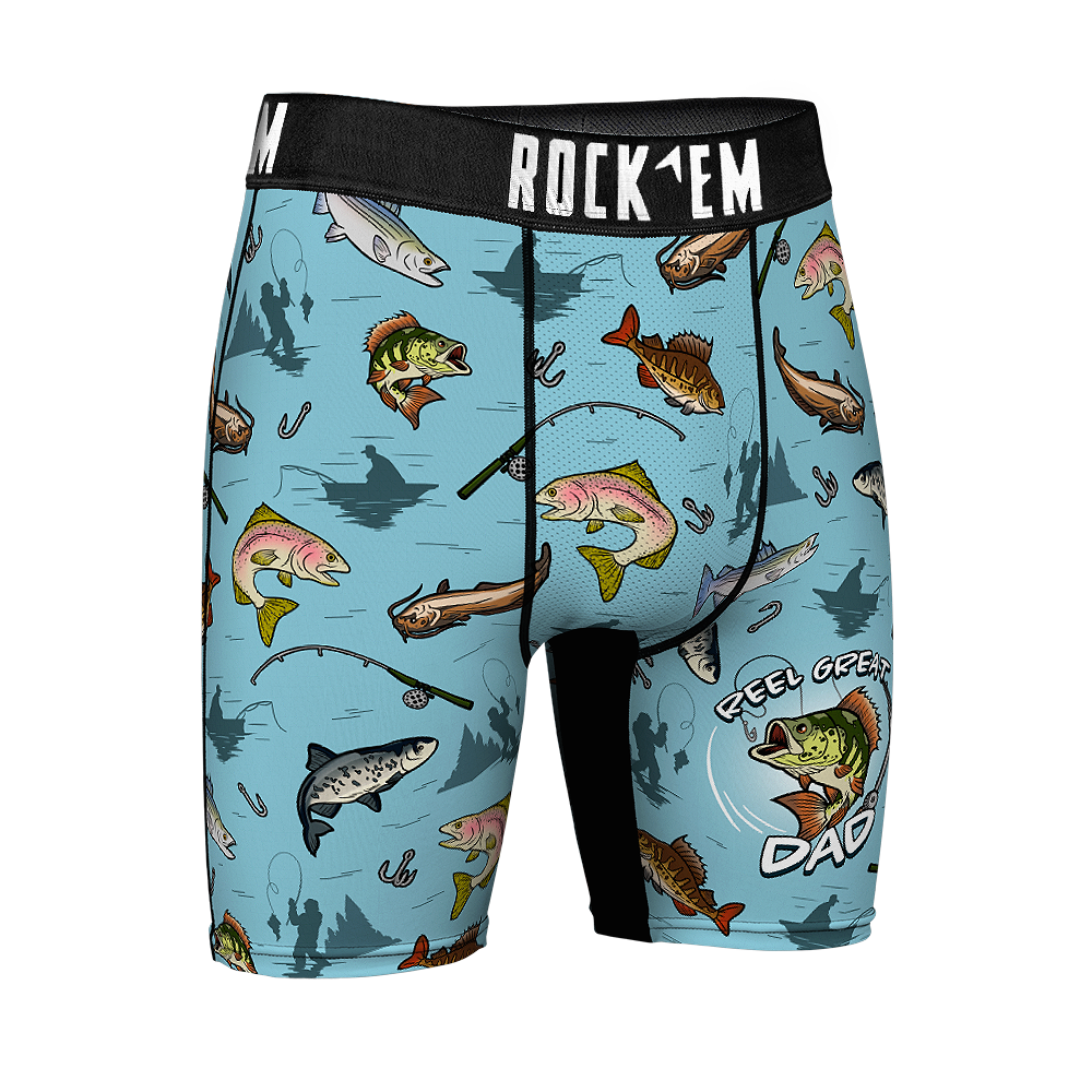 Reel Great Dad - Rock 'Em Boxer Briefs - Underwear - Rock 'Em Socks