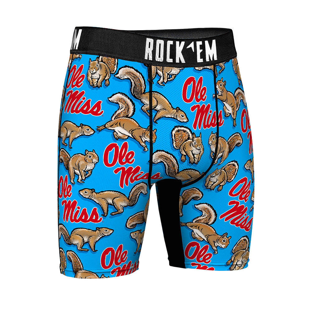 Ole Miss Rebels - Boxer Briefs - Squirrels - Rock 'Em Socks