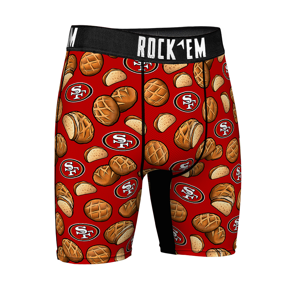 San Francisco 49ers - Rock 'Em Boxer Briefs - Sourdough Bread - Rock 'Em Socks