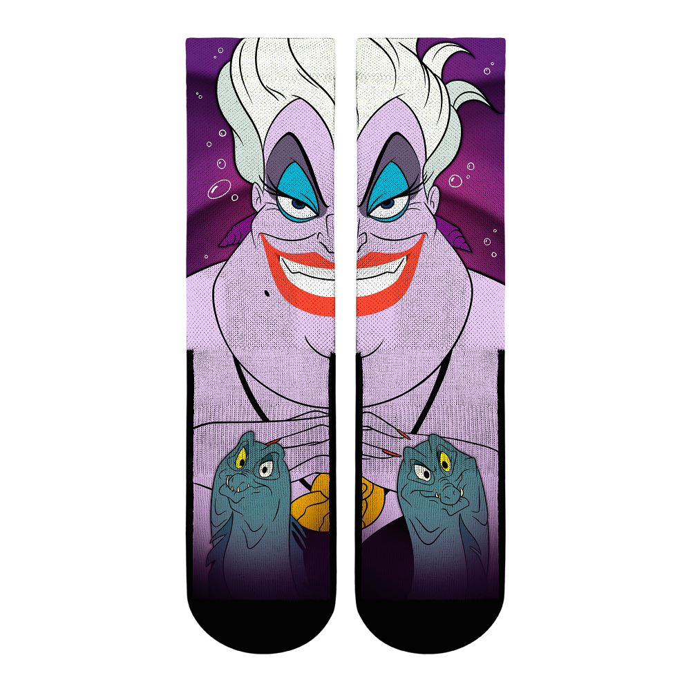The Little Mermaid Socks - Ursula Split Face - Rock 'Em Socks