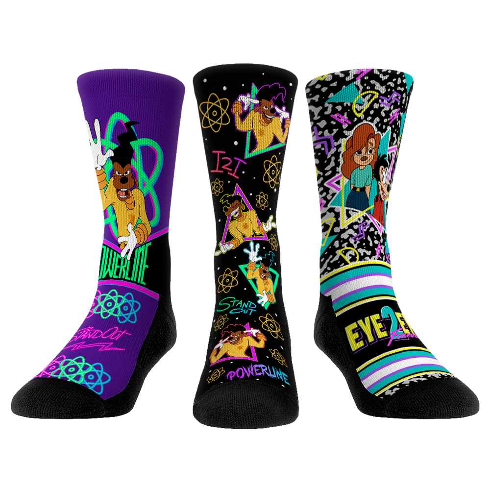 A Goofy Movie Socks - Powerline 3-Pack - Disney Collection - Rock 'Em Socks