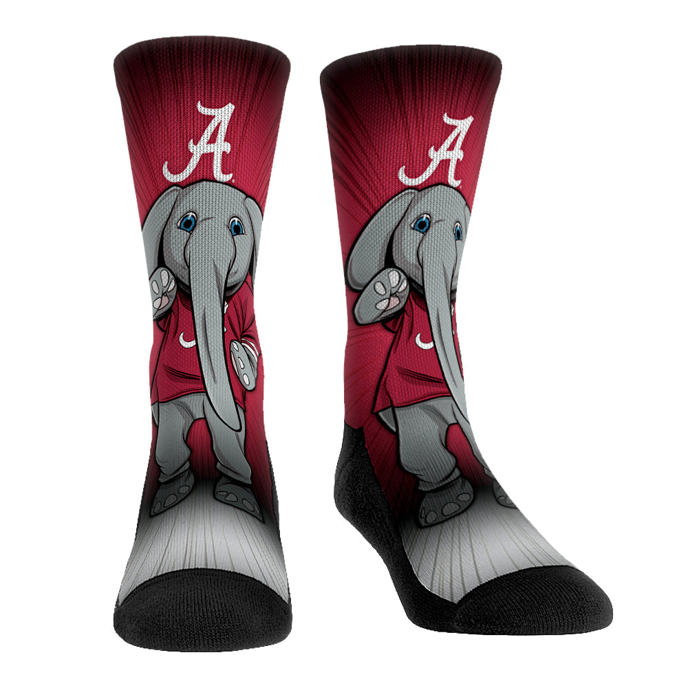Alabama Crimson Tide Socks - Mascot Pump Up! Socks - Rock 'Em Socks