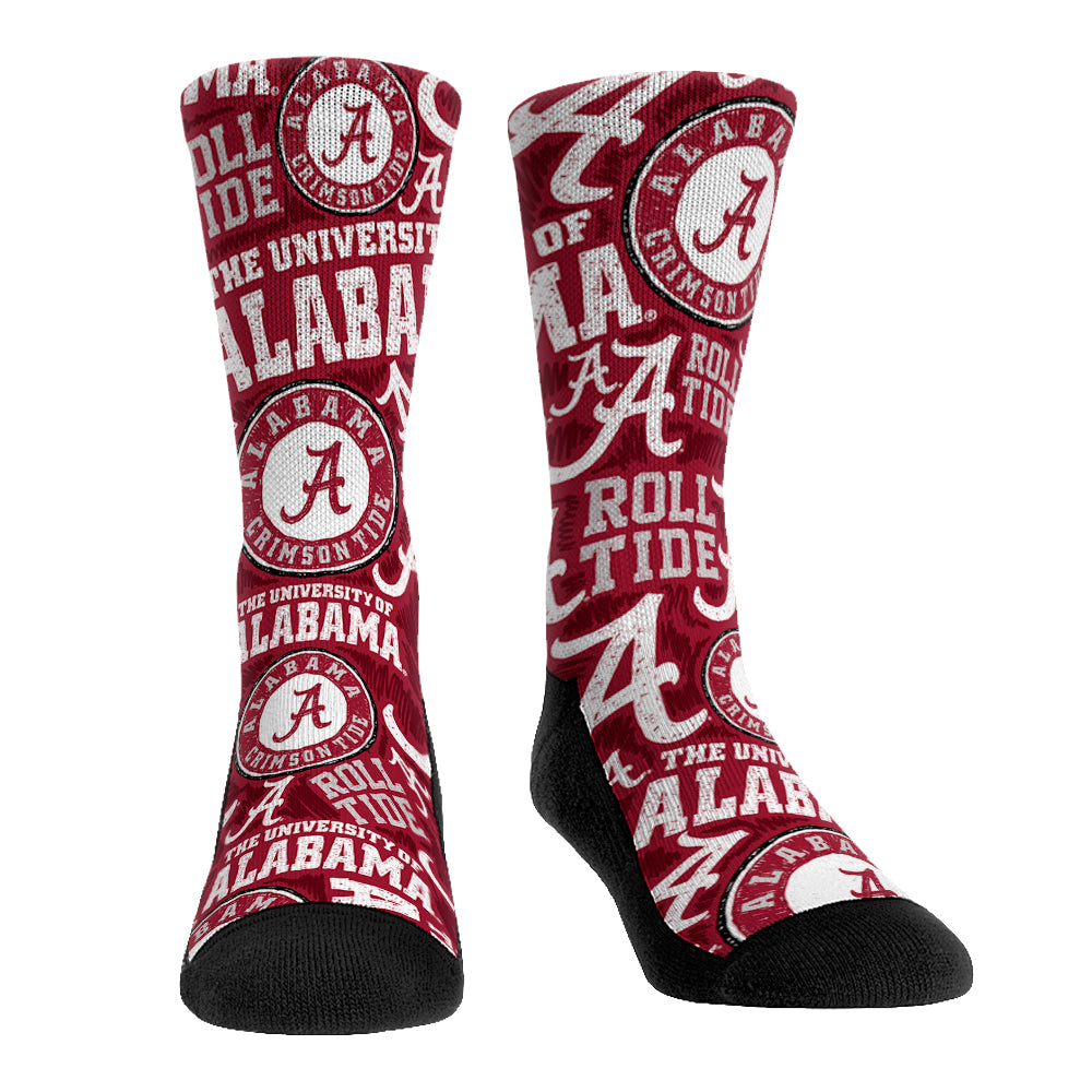 Alabama Crimson Tide - Logo Sketch – Rock 'Em Socks