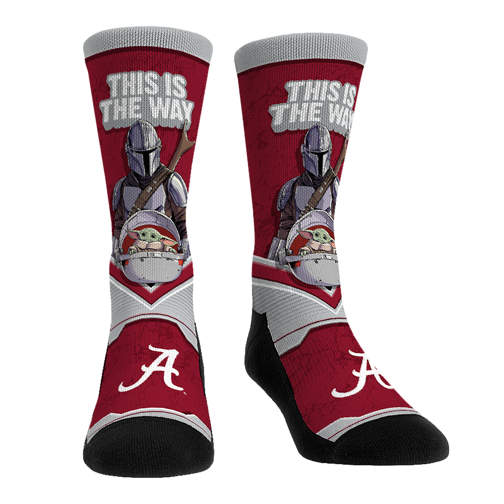 Alabama Crimson Tide Socks - Star Wars This is the Way - Rock 'Em Socks