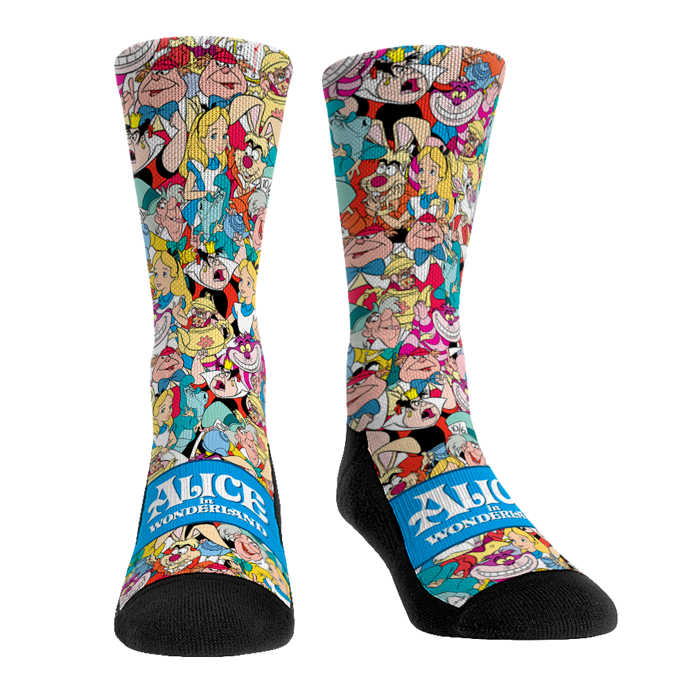 Alice in Wonderland Socks - Stacked Characters - Disney Socks - Rock ...