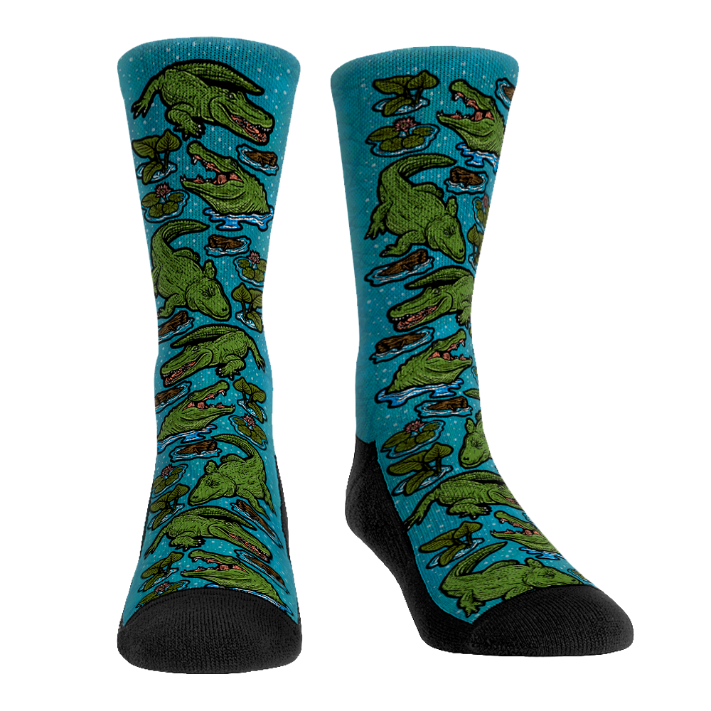 Alligators Socks - Alligators All-Over - Animals Collection - Rock 'Em ...