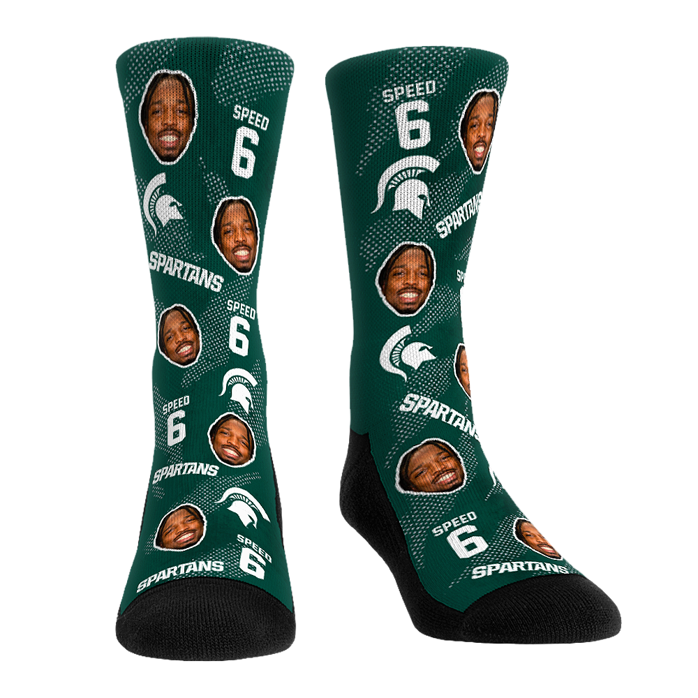 Michigan State Socks - Football Guy - Rock 'Em Socks - NIL