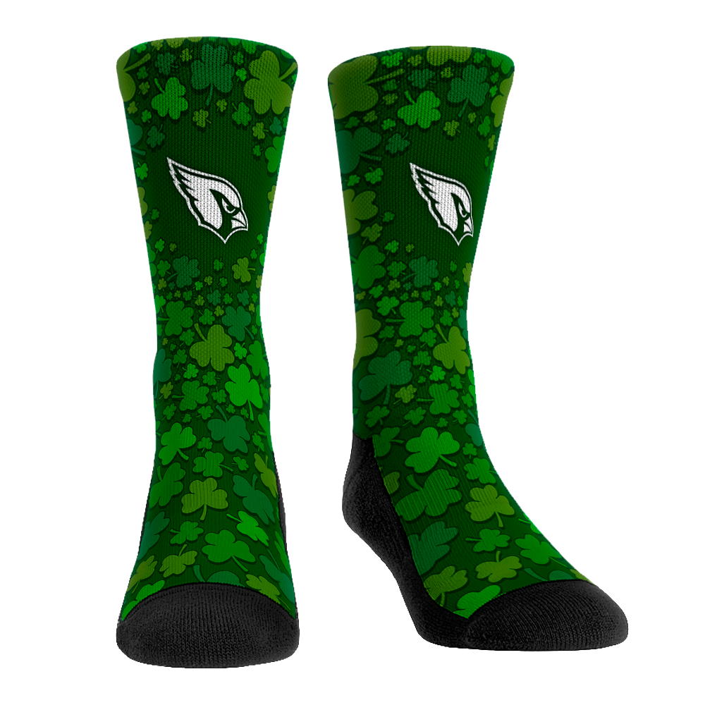 Arizona Cardinals Socks - St. Patrick's Day Shamrocks - NFL Socks ...