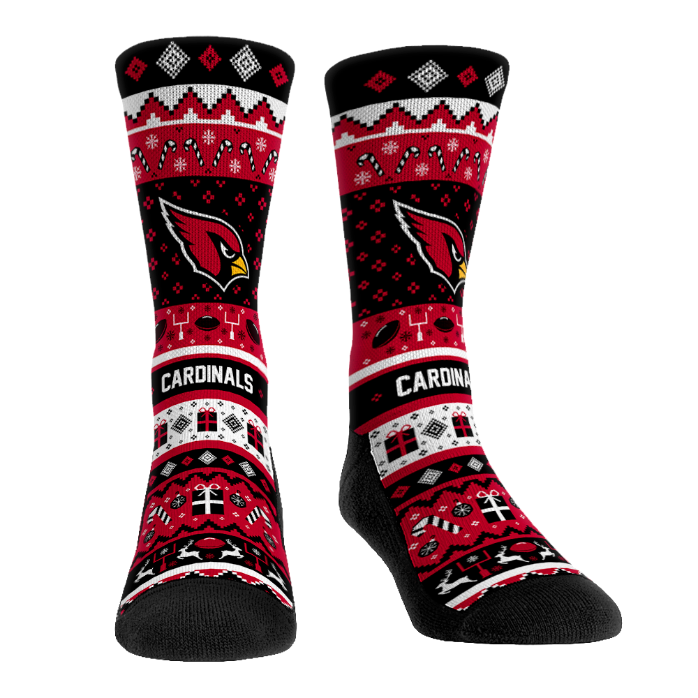 Arizona Cardinals Socks - Tacky Sweater Socks - NFL Socks - Rock 'Em Socks