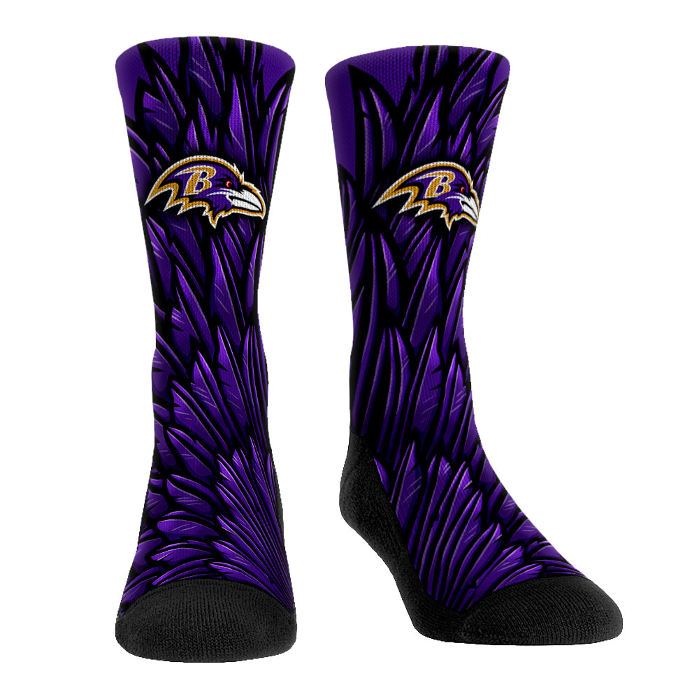 Baltimore Ravens Socks - Wings Socks - NFL Socks - Rock 'Em Socks