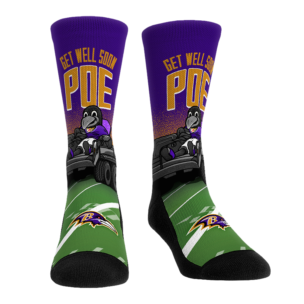 Baltimore Ravens - Poe Socks - NFL Socks - Rock 'Em Socks