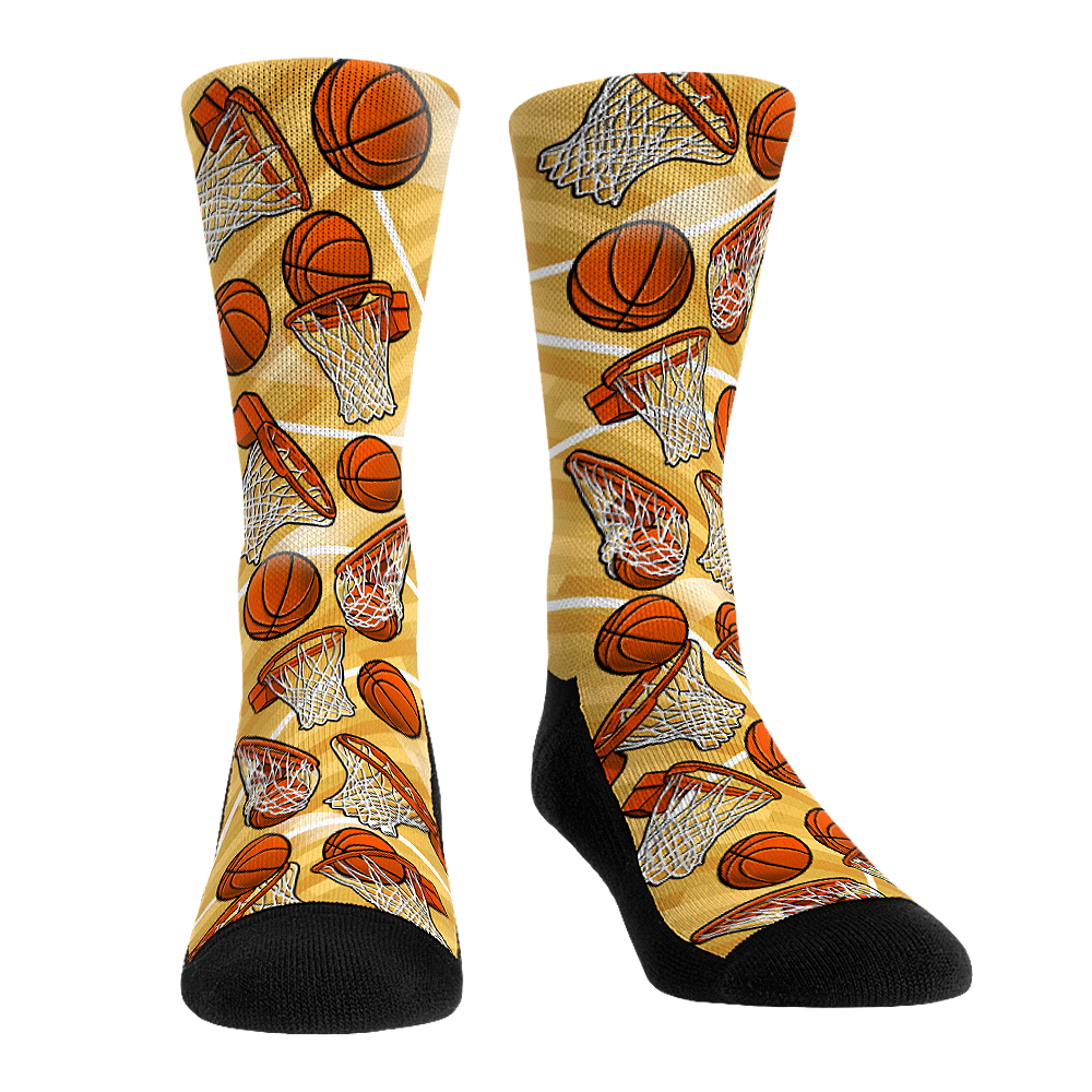Basketball All-Over Socks - Rock 'Em Socks