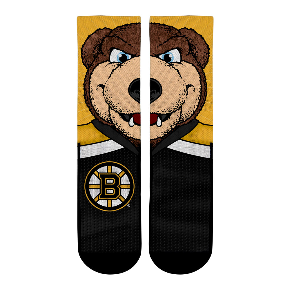 Boston Bruins - Split Face Mascot - NHL Socks - Rock 'Em Socks