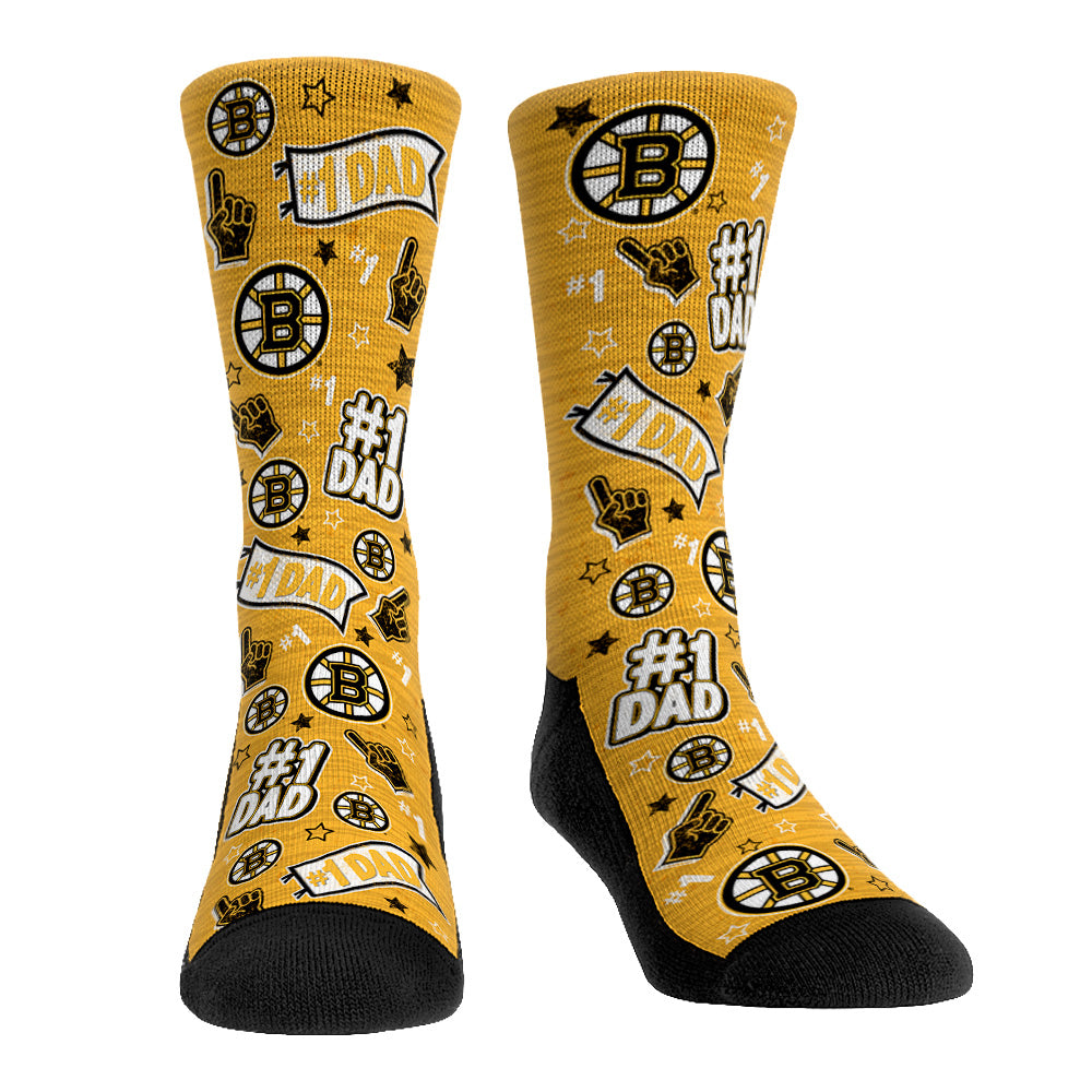Boston Bruins Socks - #1 Dad - NHL Socks - Rock 'Em Socks