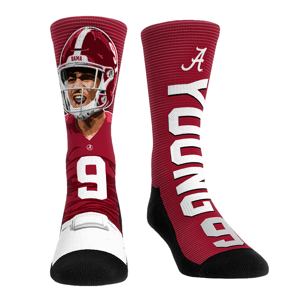 Alabama Crimson Tide Socks - Football Guy - Rock 'Em Socks - NIL