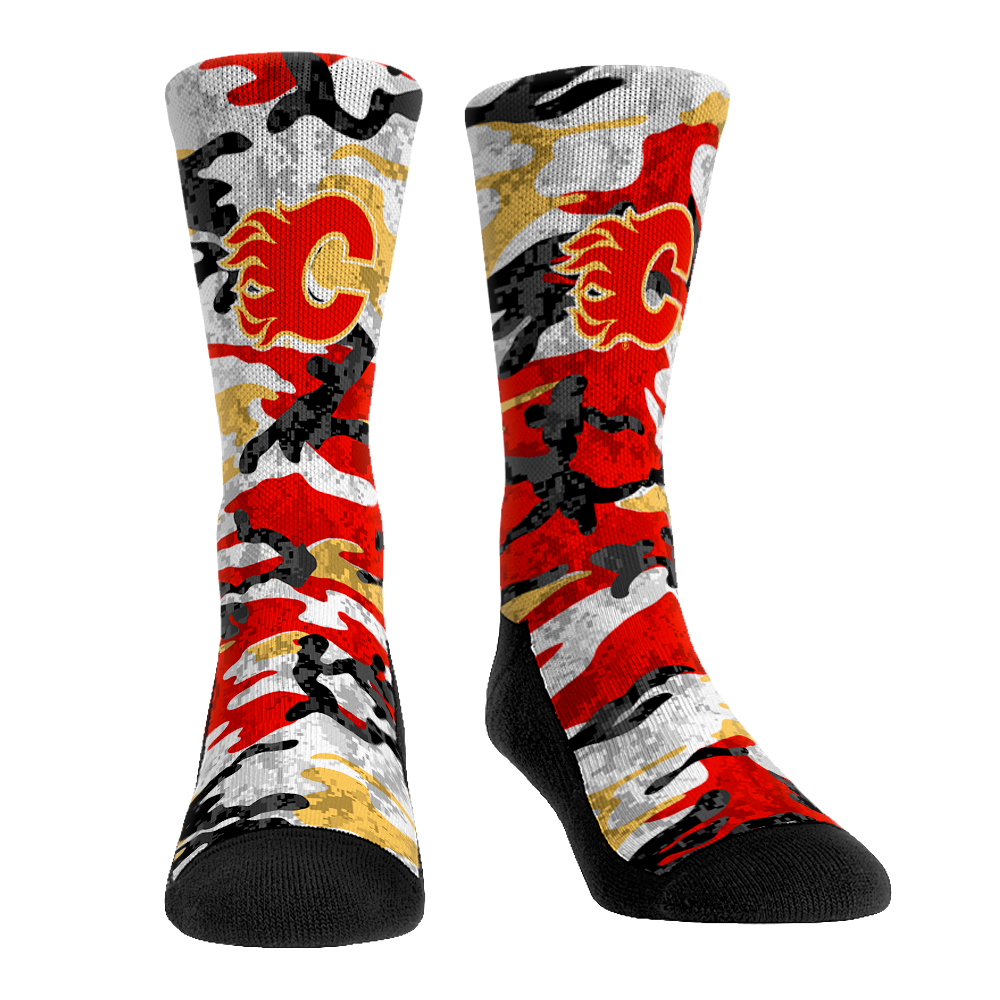 Calgary Flames - What The Camo - NHL Socks - Rock 'Em Socks