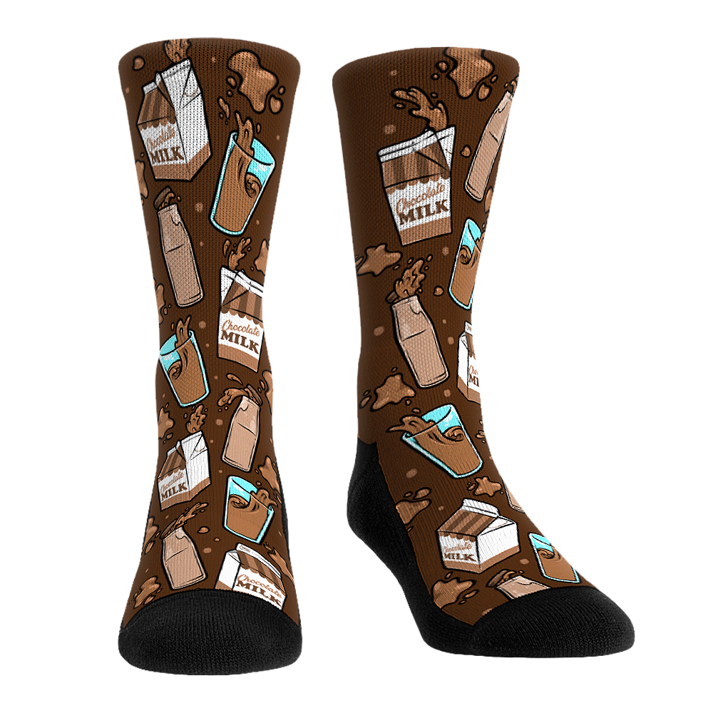 Chocolate Milk All-Over Socks - Rock 'Em Socks - Food Socks