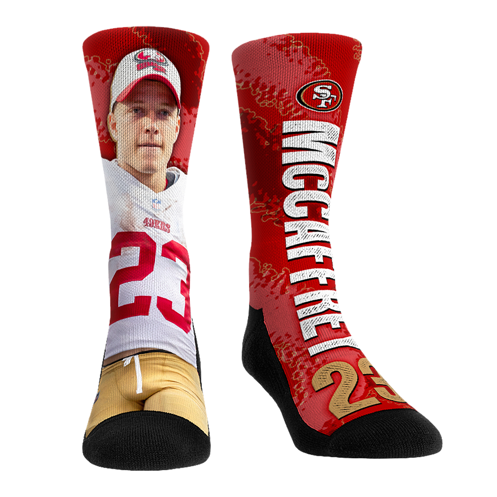 Christian McCaffrey Socks - San Francisco 49ers Socks - Rock 'Em Socks - NFL