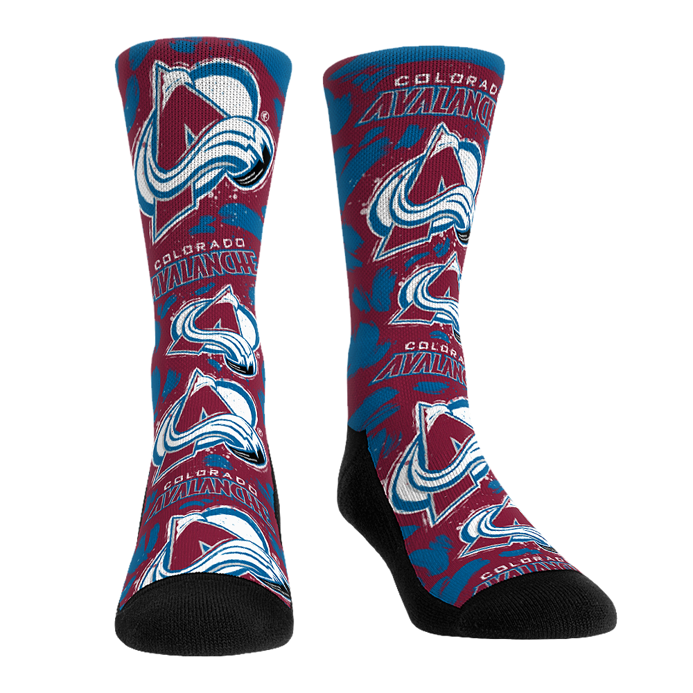 Colorado Avalanche Socks - Logo Paint - NHL Socks - Rock 'Em Socks