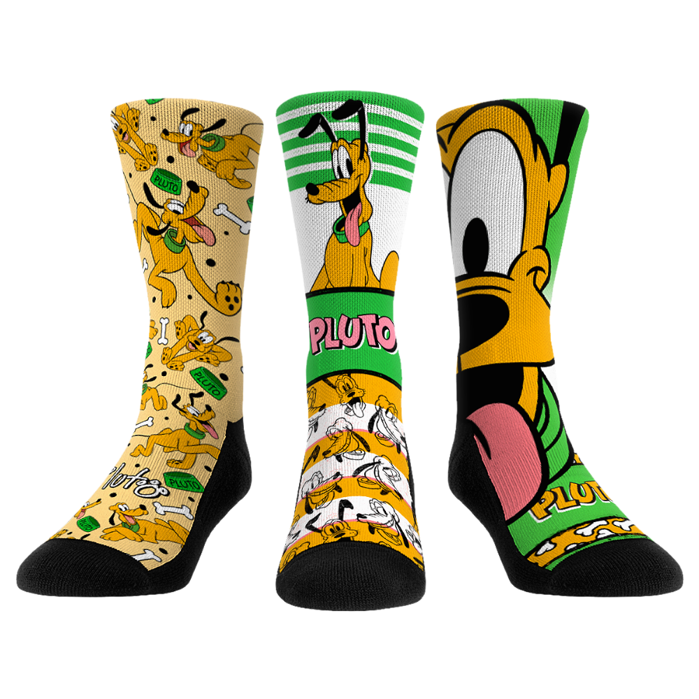 Pluto Socks - 3-Pack - Disney Socks - Rock 'Em Socks