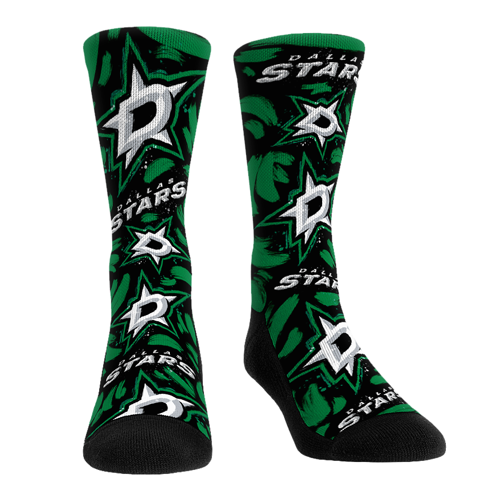 Dallas Stars Socks - Logo Paint - NHL Socks - Rock 'Em Socks