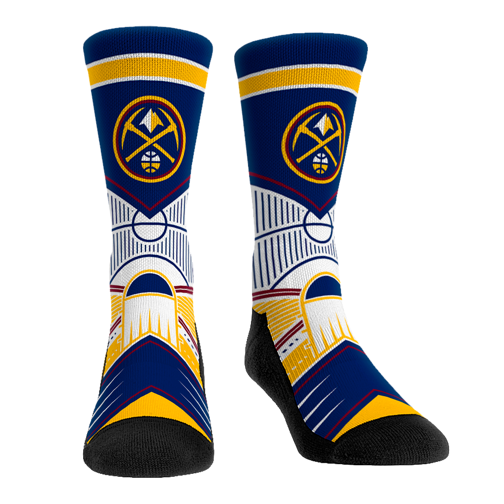 Denver Nuggets Socks - Full Court Press Socks - NBA Socks - Rock 'Em Socks