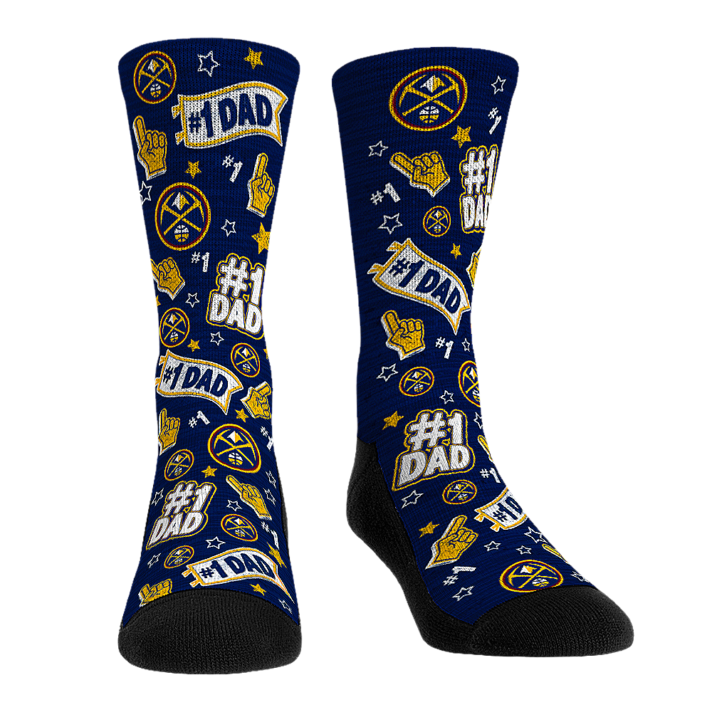 Denver Nuggets Socks - #1 Dad - NBA Socks - Rock 'Em Socks