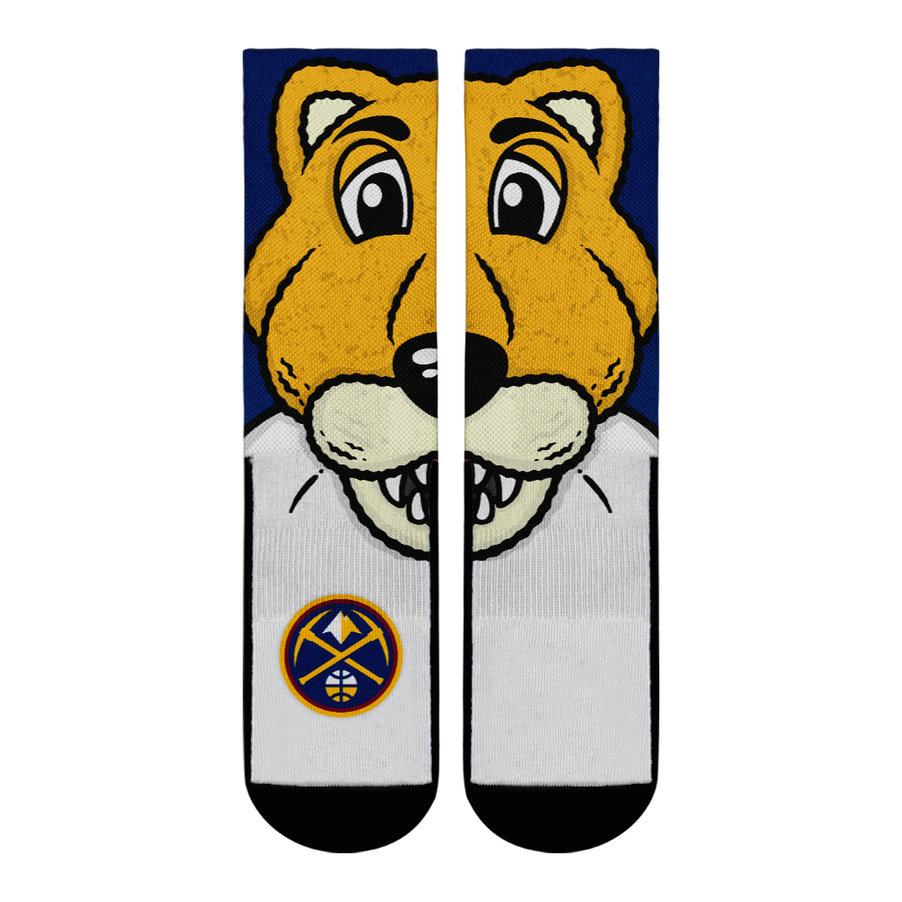 Denver Nuggets Socks - Split Face Mascot Socks - NBA Socks - Rock 'Em Socks