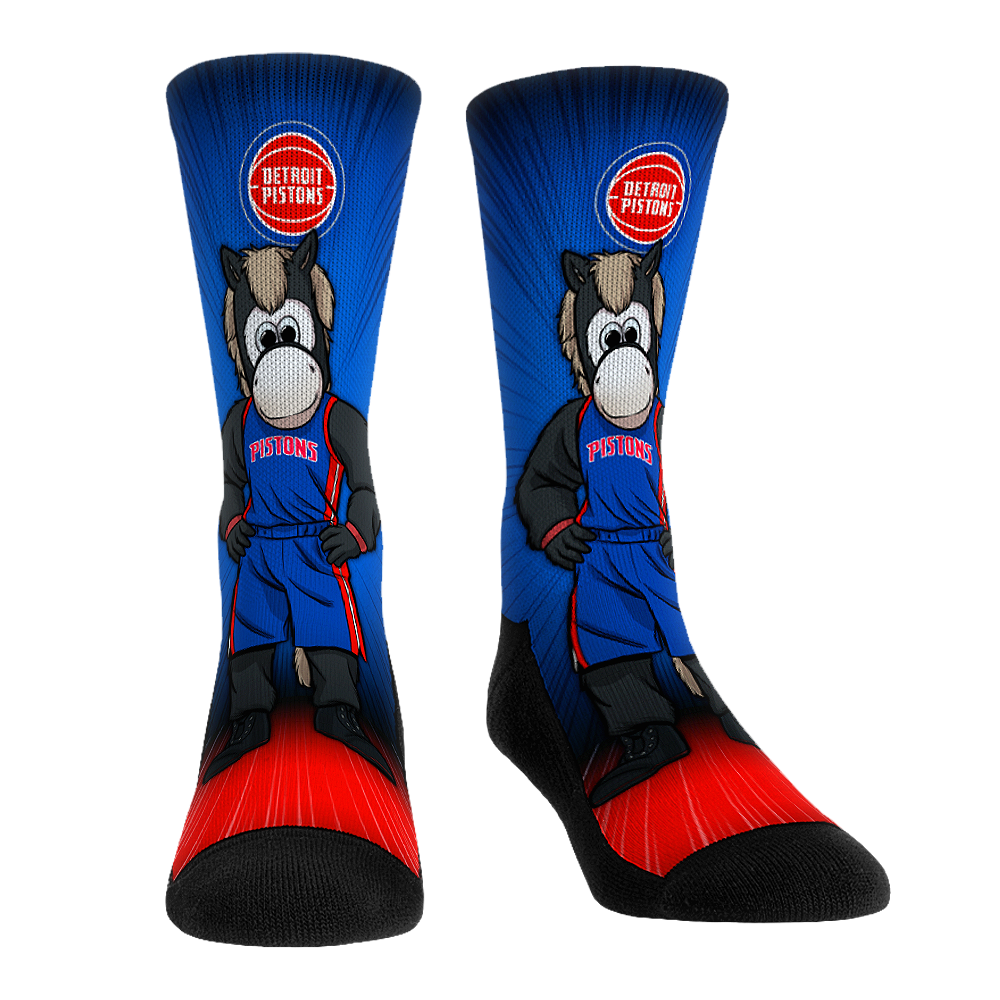 Detroit Pistons Socks - Mascot Socks - NBA Socks - Rock 'Em Socks