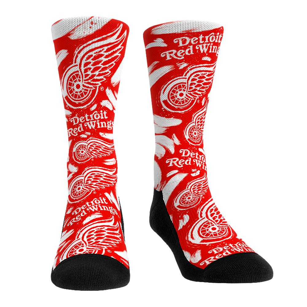 Detroit Red Wings Socks - Logo Paint - NHL Socks - Rock 'Em Socks