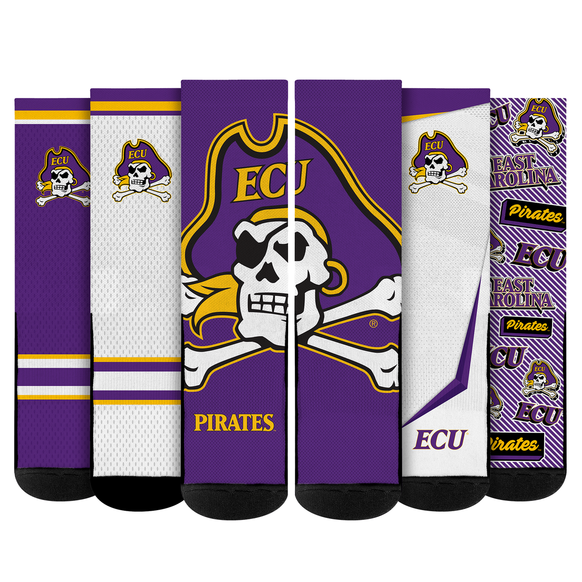 ECU Pirates - Super Fan Bundle 5-Pack – Rock 'Em Socks