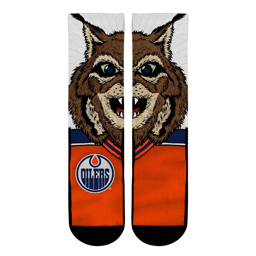 Edmonton Oilers - Split Face Mascot - NHL Socks - Rock 'Em Socks