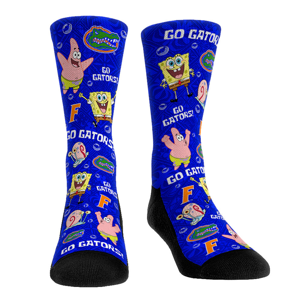 Florida Gators - SpongeBob Characters All-Over - Rock 'Em Socks