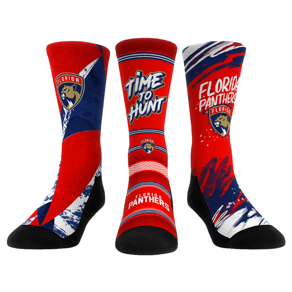 Florida Panthers Socks - 3-Pack - NHL Socks - Rock 'Em Socks