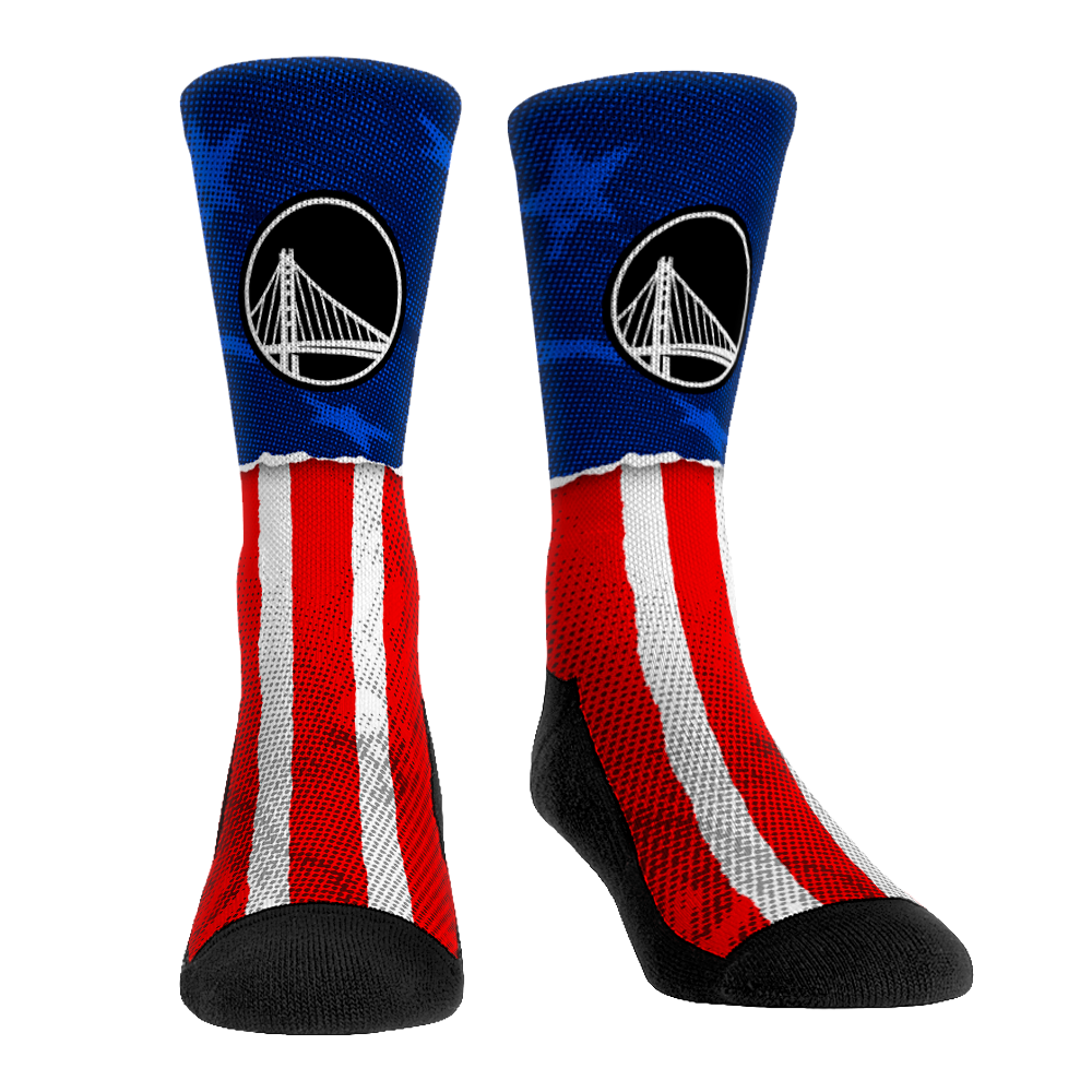Golden State Warriors Socks - Stars & Stripes Socks - NBA Socks - Rock ...
