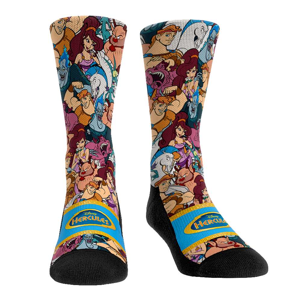 Hercules Socks - Stacked Characters - Disney Socks - Rock 'Em Socks