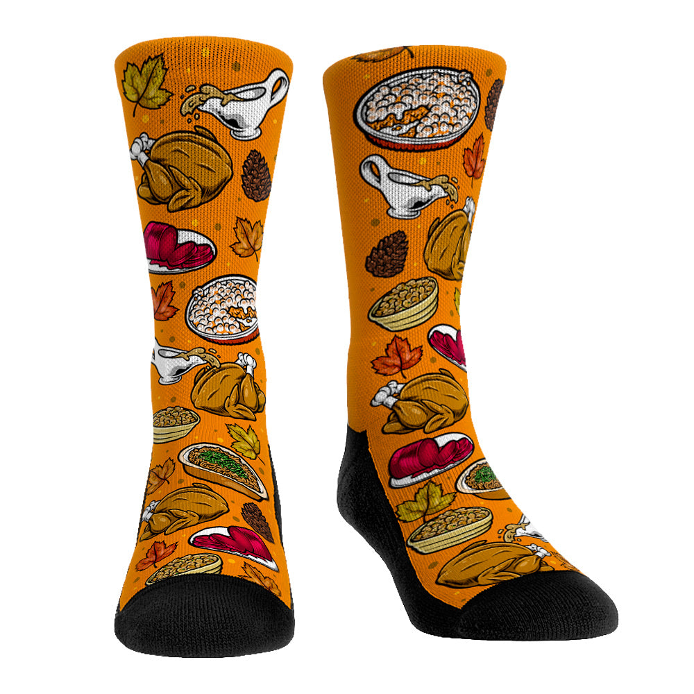 Thanksgiving All-Over Socks - Thanksgiving Socks - Rock 'Em Socks