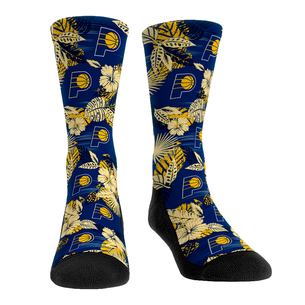 Indiana Pacers Socks - Floral Socks - NBA Socks - Rock 'Em Socks