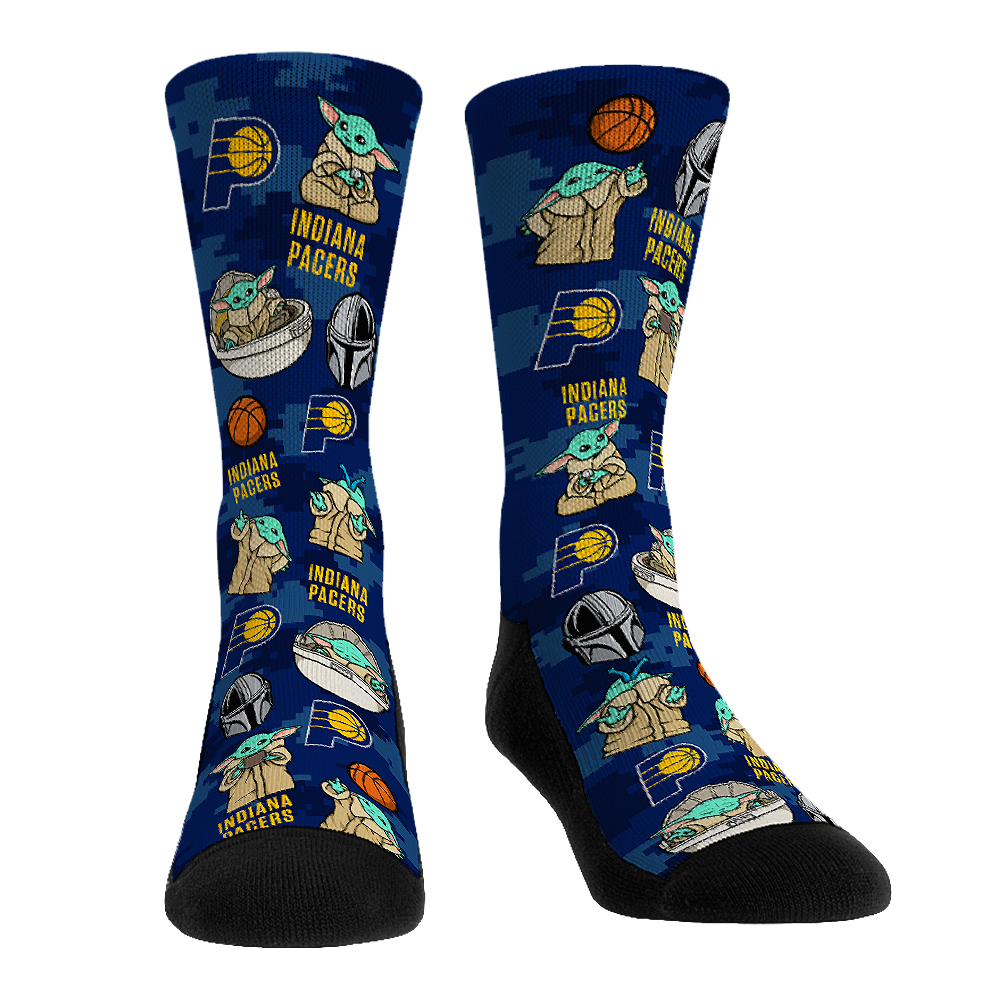 Indiana Pacers Socks - Star Wars Grogu All-Over - NBA Socks - Rock 'Em ...