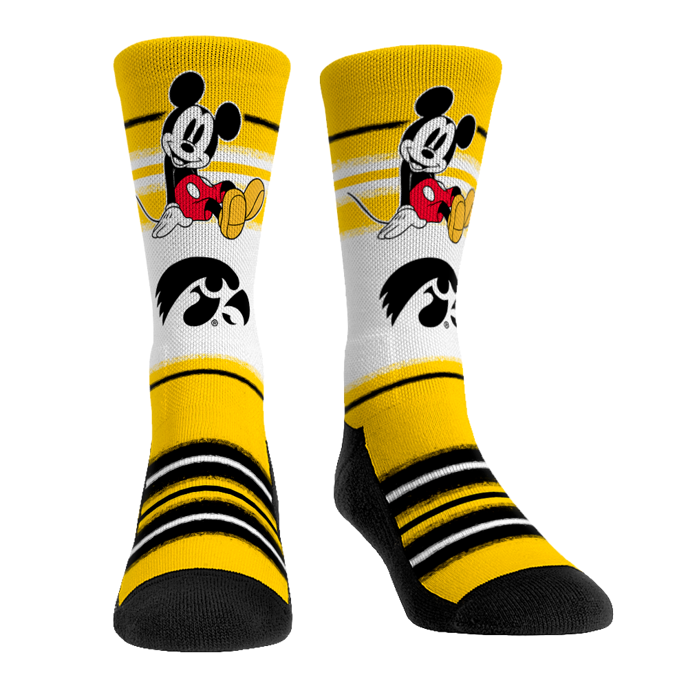 Iowa Hawkeyes Socks x Disney Socks - Sit Stripe - Rock 'Em Socks
