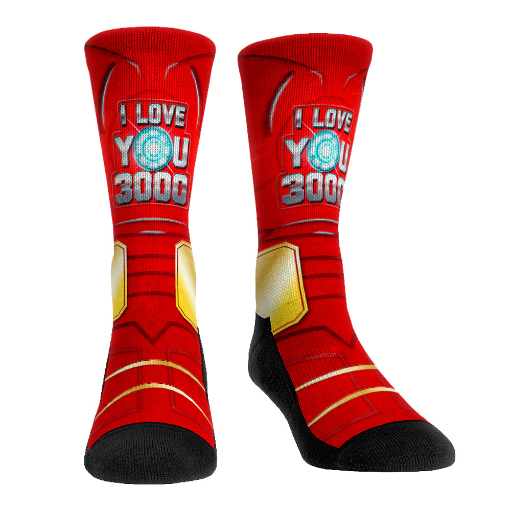 Iron Man - Rock 'Em Socks - Marvel Socks - I Love You 3000