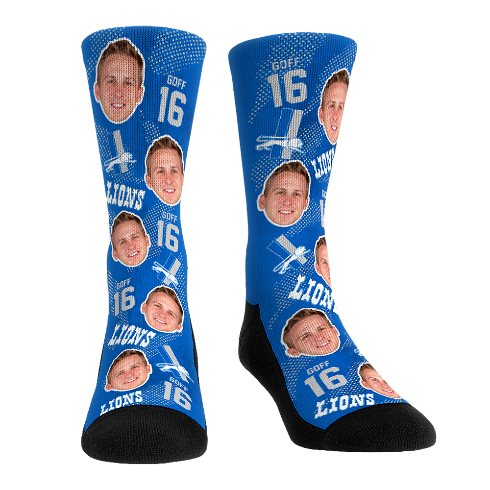 Detroit Lions Socks - Throwback Football Guy - Rock 'Em Socks - NFL