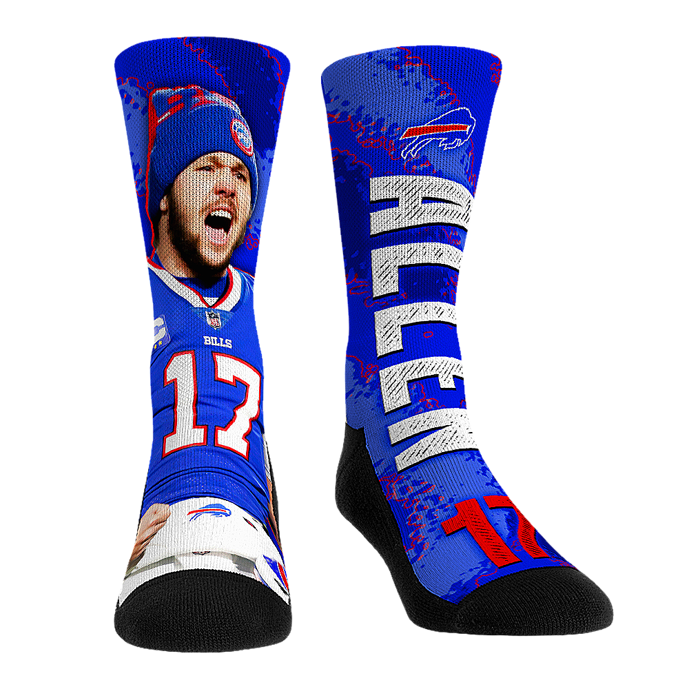 Josh Allen Socks - Buffalo Bills Socks - Rock 'Em Socks - NFL