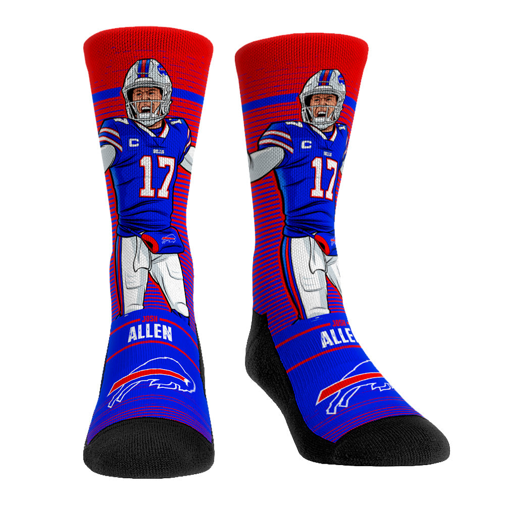Josh Allen Socks - Buffalo Bills Socks - Rock 'Em Socks - NFL
