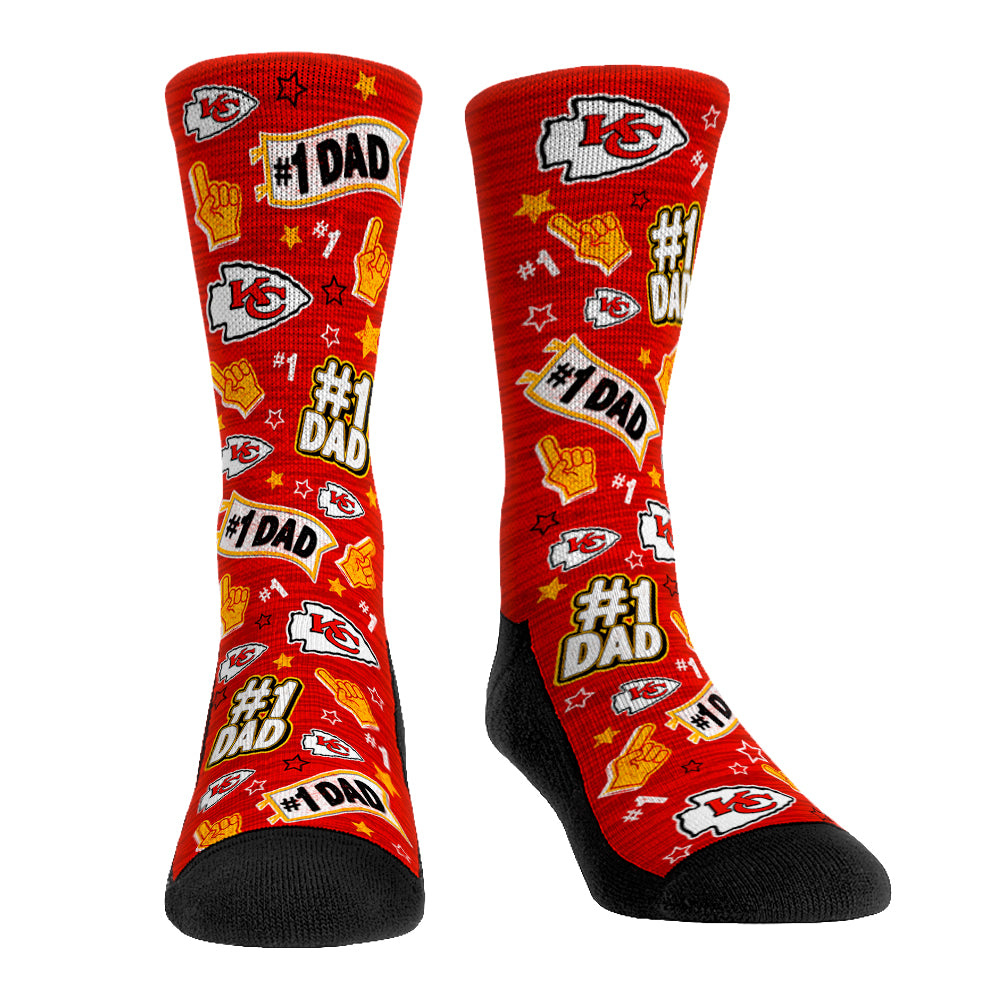 Kansas City Chiefs Socks - #1 Dad Socks - NFL Socks - Rock 'Em Socks