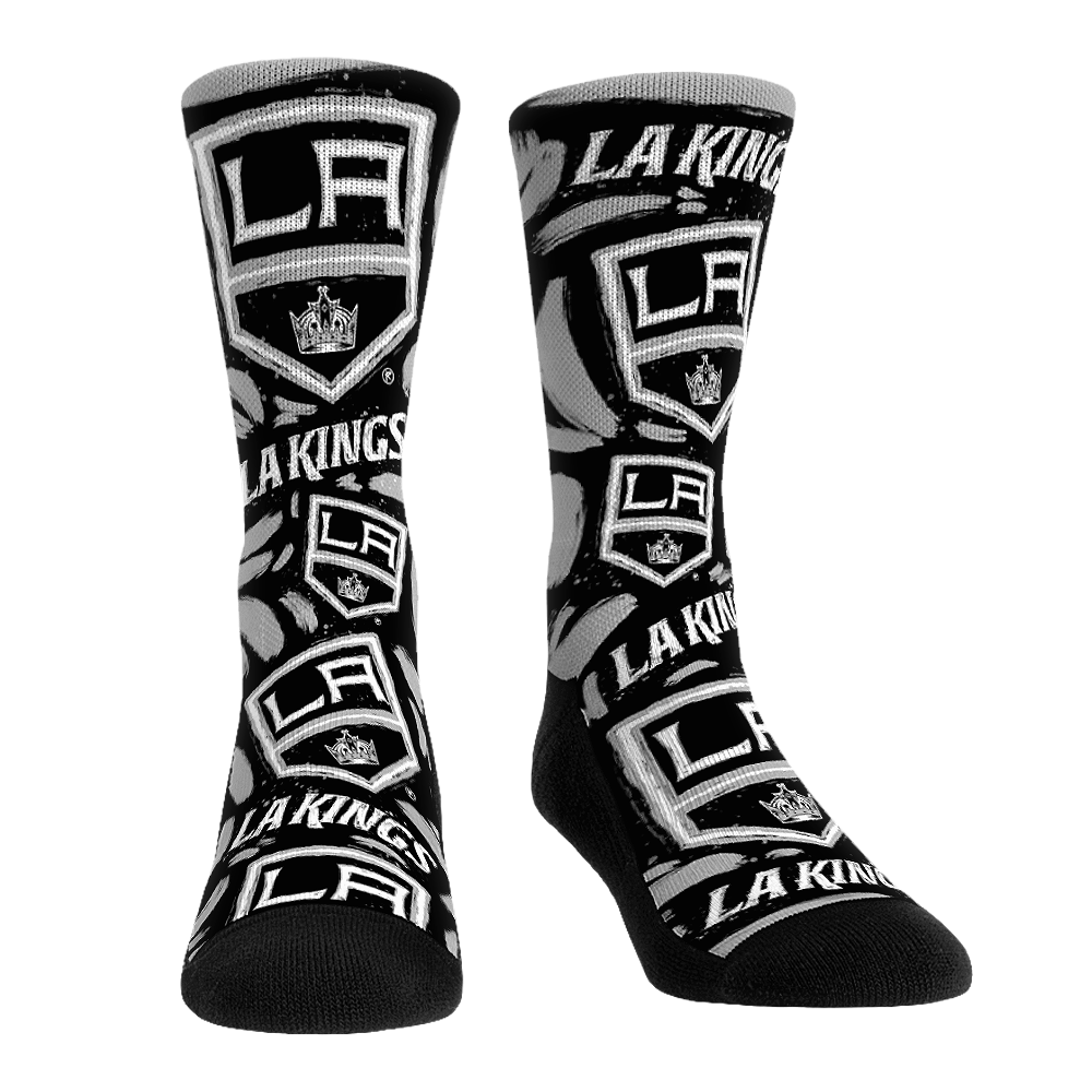 Los Angeles Kings Socks - Logo Paint - NHL Socks - Rock 'Em Socks