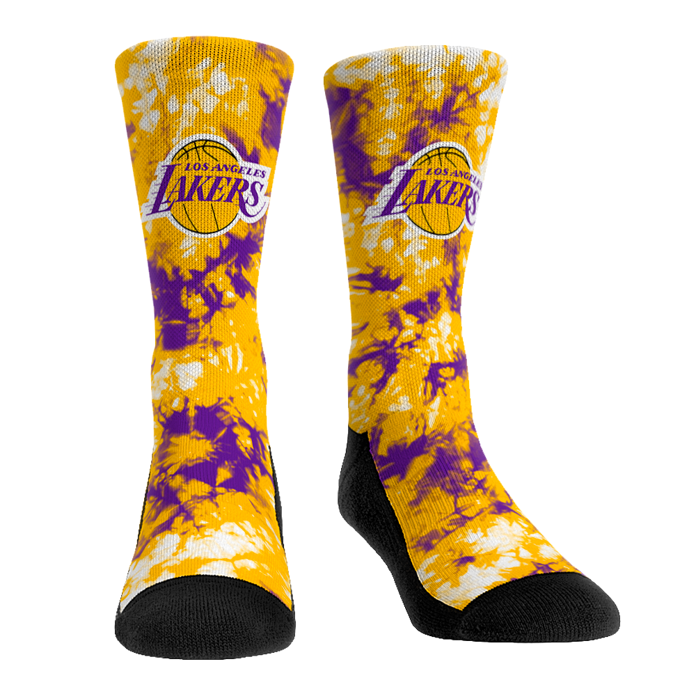 Los Angeles Lakers Socks - Team Tie Dye Socks - NBA Socks - Rock 'Em Socks